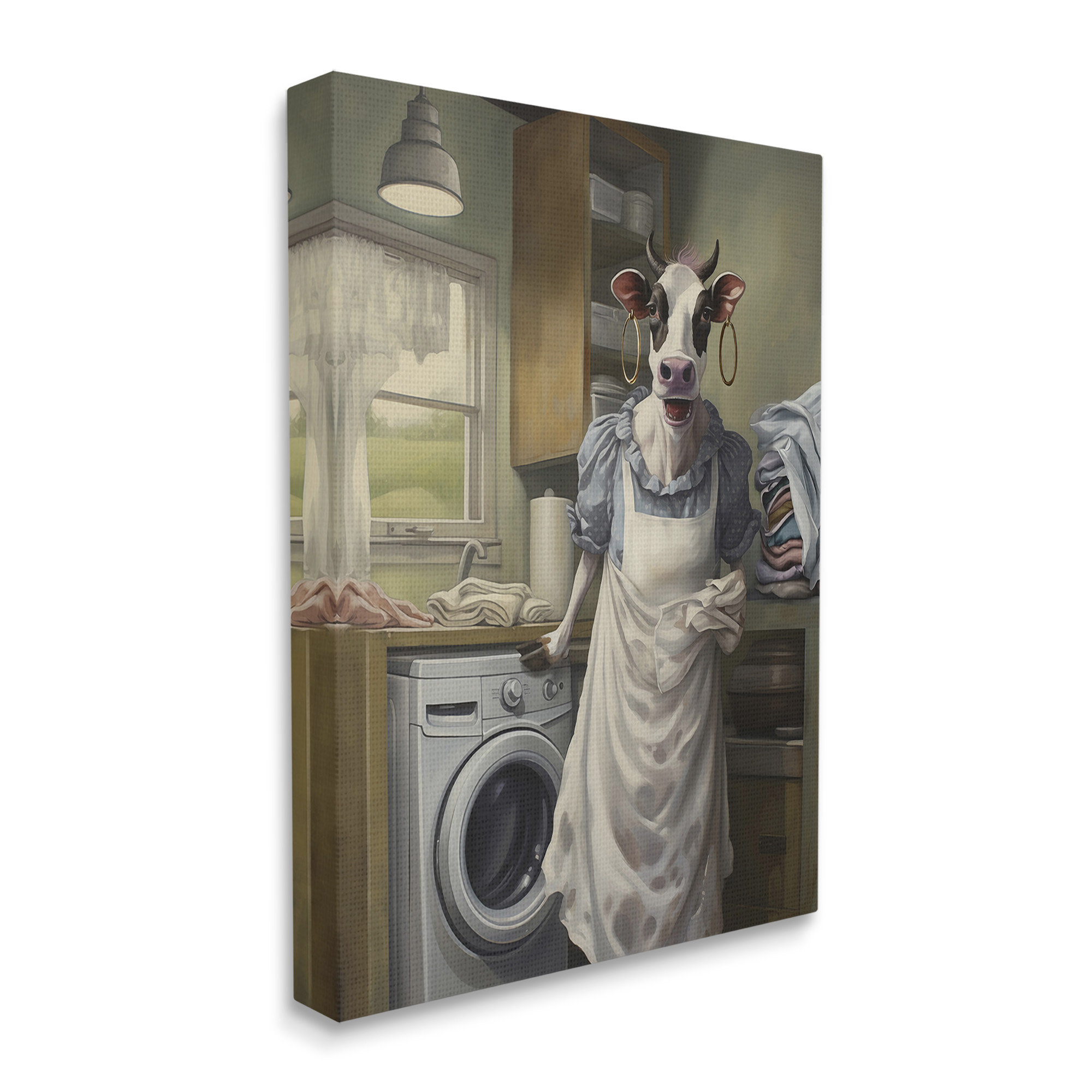 Trinx " Cow Doing Laundry " by PSL Art on | Wayfair